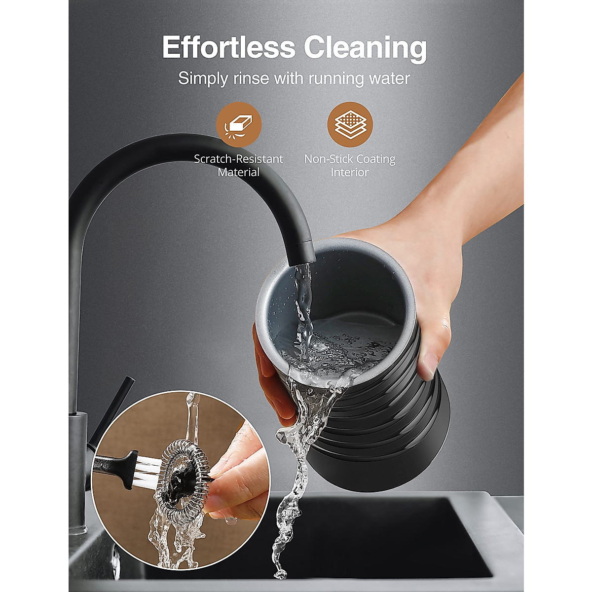 Milk Frother, Paris Rhône Milk Frother and Steamer for Hot and Cold Foam, 4-in-1 Electric milk frother for coffee, Quiet Milk Steamer with Auto Shut OFF, Milk Warmer for Latte, Cappuccino, Macchiato