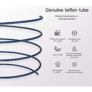 CHPOWER 2 Meter Capricorn for 1.75mm Filament with PTFE Teflon Tube Cutter + Upgraded PC4-M6 and PC4-M10 Pneumatic Fittings