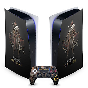 Bayek Crest Origins Character Art Vinyl Faceplate Sticker Gaming Skin Case Cover Compatible with Sony Playstation 5 PS5 Digital Edition Console and DualSense Controller