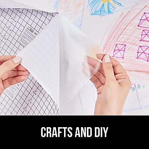 Gorilla Grip Peel and Stick Adhesive Removable Liner for Books, Drawers, Shelves and Crafts, Easy Install Kitchen Decor Paper, Contact Liners Cover Book, Drawer, 11.8 in x 20 FT Roll, Clear Matte