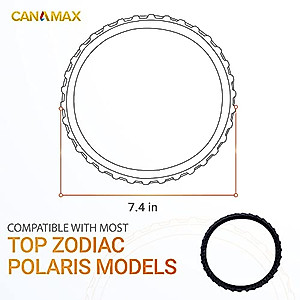 Canamax Premium R0526100 Swimming Pool Cleaner - Replacement for Zodiac Baracuda MX8 Elite, MX6 Elite, MX8, MX6 Pool Cleaner Tire Track- Pack of 2