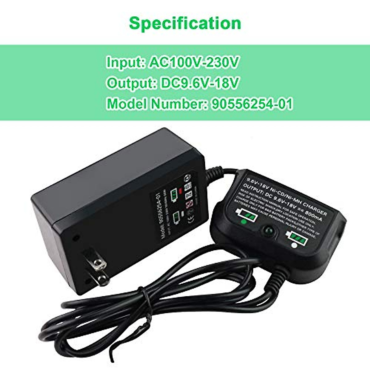 2 Packs 3.6Ah Ni-Mh 18 Volt HPB18 Battery and Charger Compatible with Black and Decker 18V Battery HPB18-OPE A1718 244760-00 Firestorm FSB18 FS18FL FS180BX FS18BX