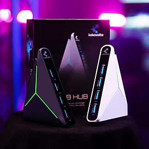 USB Hub 3.0 High-Speed type С - USB Splitter for Laptop, MacBook, Xbox, Flash Drive, HDD, Printer, Camera, Keyboard, Multi USB Port Extender, Fast Charging, Fast Data Transfer Long Cord Compact Design