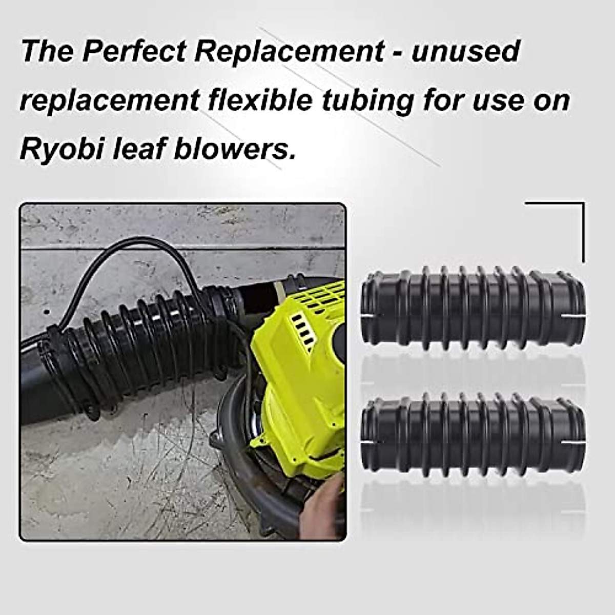 580473001 Replacement Bellows Flex Tube Compatible with Ryobi 38cc Backpack Blower RY40404 40V Blower RY40404NV, RY40404NVM, RY40440 Also for 308054129, 310816015, 309266005 (2 PACK)