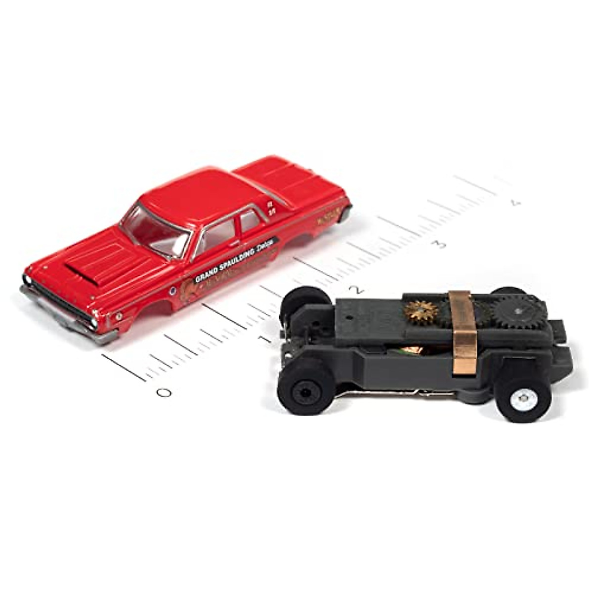 Auto World Thunderjet Cars N Coffee 1964 Dodge 330 (red) HO Scale Slot Car