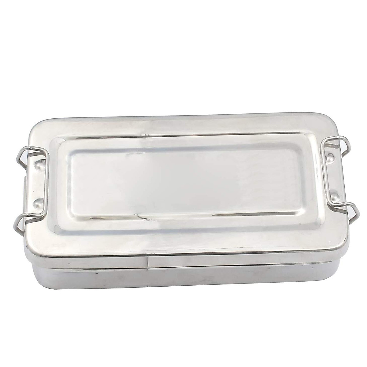 OdontoMed2011 8"X4"X2" Instrument Tray with LID with Lock HOLLOWARE Dental HOLLOWARE Instruments ODM