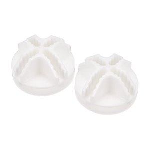 uxcell Plastic Wire Cube Connectors, 36x23mm Round Grid Buckle Clip for Storage Shelving Cabinet Organizer, White, 24Pcs