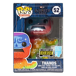 Funko Marvel Infinity Saga Thanos Art Series Pop! Vinyl Figure with Premium Pop! Protector Entertainment Earth Exclusive