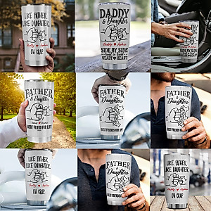 Wassmin Dad Gifts From Daughter Personalized Father Daughter Best Friends Tumbler Cup 20oz 30oz Dads Stainless Steel Insulated Coffee Tumblers Travel Mug Fathers Day Birthday Christmas Presents