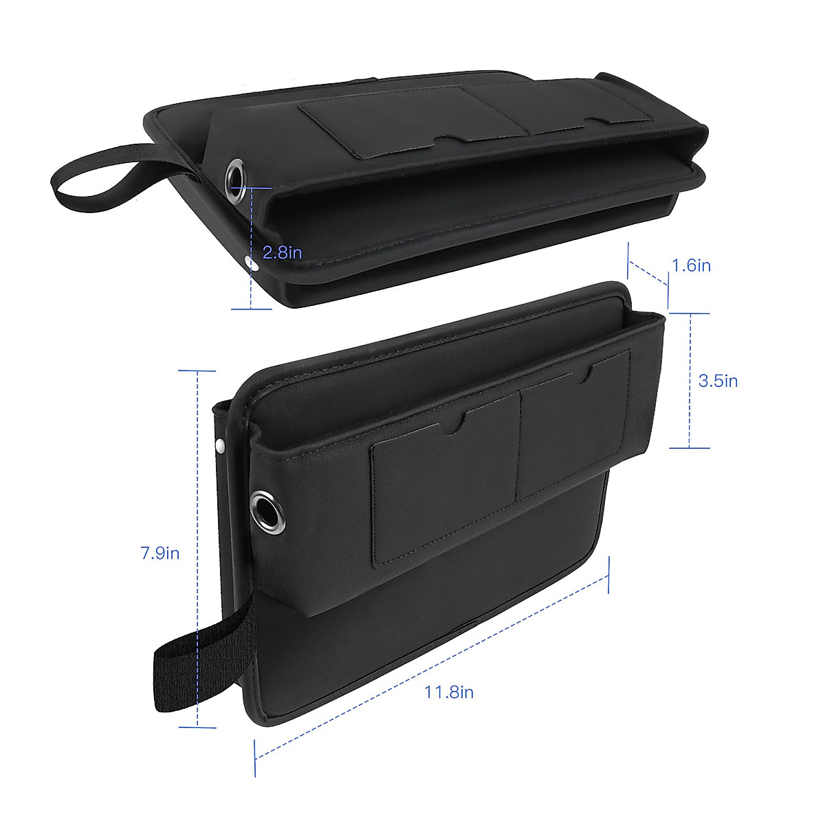 JIAFAYING Car Seat Gap Filler Leather Car Seat Organizer and Storage Between Seats Car Accessories-Front Seats Car Adjustable Gap Filler for Phones, Cards，Keys， Wallets