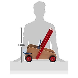 HABA Walker Wagon - Wooden Baby Push Walker, Sit to Stand Walker for Baby Learning to Walk, Push Toys for Toddlers 1-3 with Seat & Storage, 10 Months+