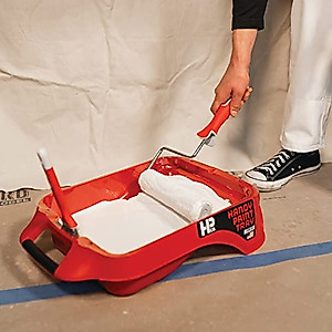 Handy Paint Tray, Deep-Well Design Holds Up to a Gallon of Paint or Stain, Sturdy Handles on Both Ends, Integrated Magnetic Brush Holder