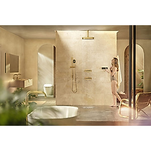 KOHLER 26284-G-2MB Statement Oblong MULTIFUNCTION HAND SHOWER, Maximum Spray Performance& 3 Spray Experiences, Vibrant Brushed Moderne Brass, 1.75 GPM