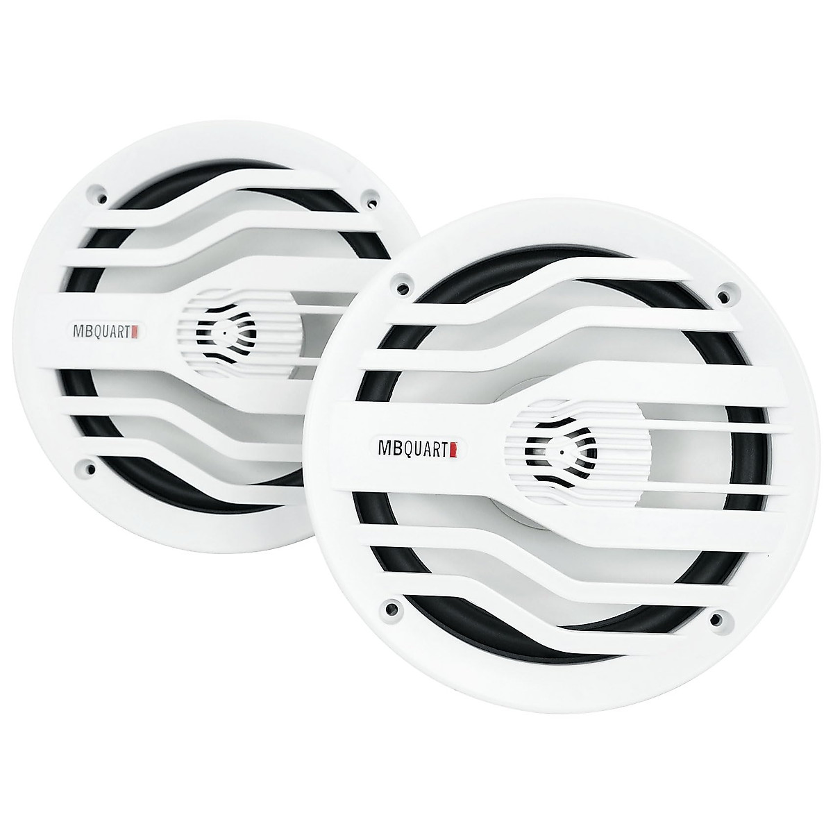 MB Quart MDR2.0 Marine/Boat Bluetooth Receiver Bundle with (2) White 6.5" Speakers (3 Items)