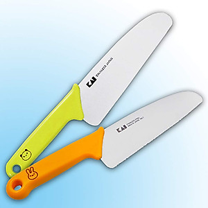 Kai Corporation FG5000 Little Chef Club Children's Knife, Genuine Blade, Panda, Green, Made in Japan
