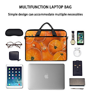 Pumpkins Thanksgiving Laptop Computer Bag Waterproof Shoulder Messenger Bag 13-15 inch Durable Laptop Tote Bag with Shoulder Strap Handle Lightweight Crossbody Briefcase