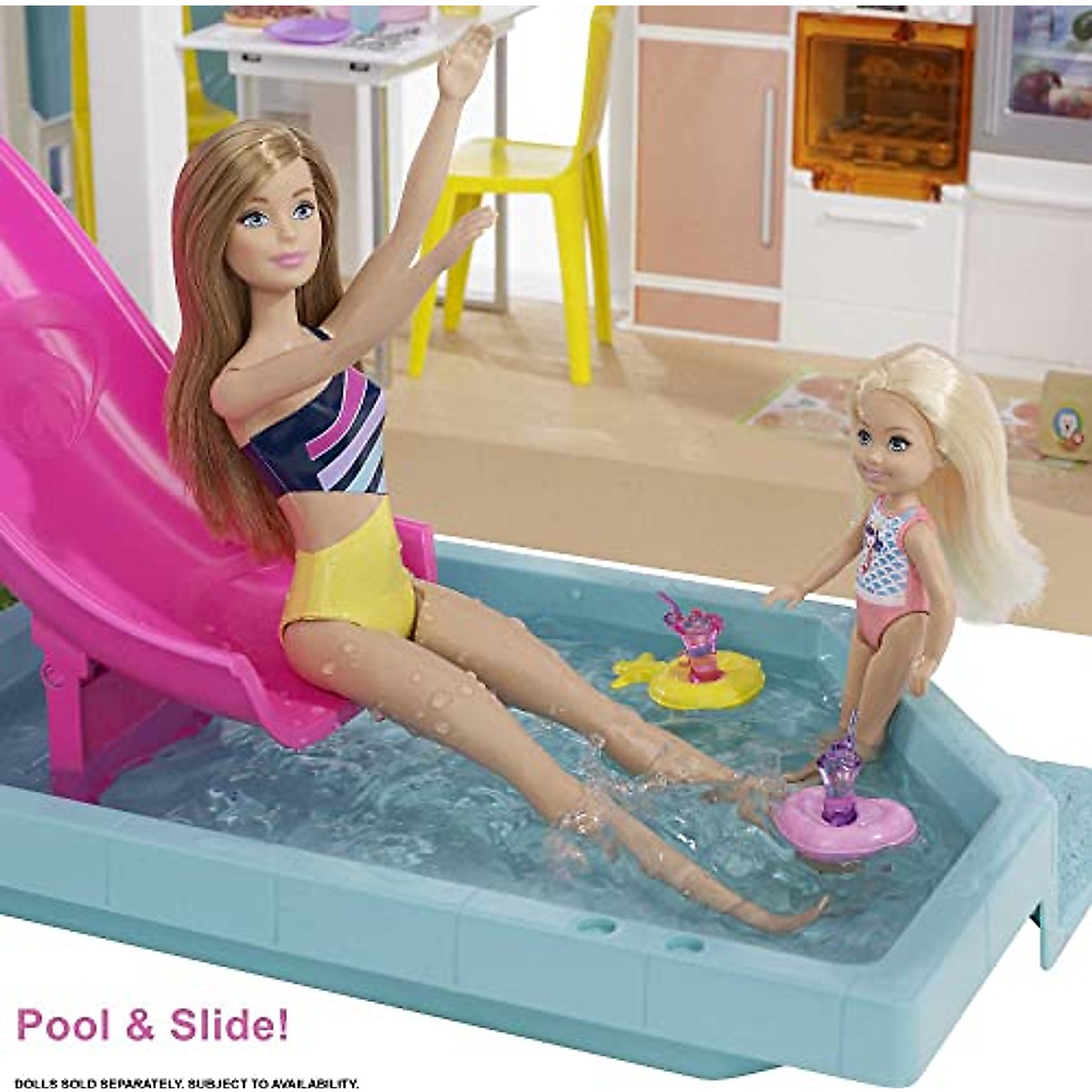 Barbie DreamHouse, Doll House Playset with 75+ Furniture & Accessories, 10 Play Areas, Lights & Sounds, Wheelchair-Accessible Elevator