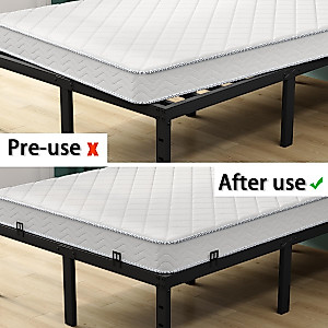 AROMUSTIME Mattress Gaskets for Metal Bed Frame, 6 PCS,Non-Slip Mattress Gripper/Mattress-Slide-Stopper/Mattress-Holder/Adjustable Anti-Slip Baffle,Black