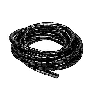 DMiotech 13.0mmx9.5mmx5m Plastic Non-Split Corrugated Tubing Indoor Outdoor Cord Management for Wrap Tidy Office Garden