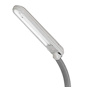 OttLite Standing Floor Lamp with Adjustable Neck, Craft Plus - 24w Compact Fluorescent Lamp for Bright Natural Daylight - Modern Home Decor, for Living Room, Sewing, Reading, Bedroom & Office