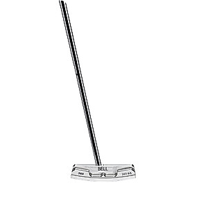 Bell N-360 No-Offset CNC Milled Upright Lie Toe Balance Golf Putter (79 Degree Lie) + Tacki-Mac Black Pistol Grip | Made in USA (Right, 38)