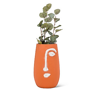 Abbott Collection 27-Picasso-XLG Extra Large Half Face Planter/Vase, Orange