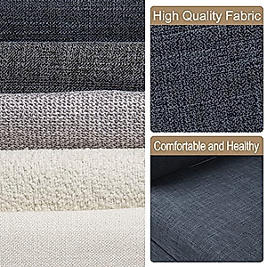 HOMERILLA Sectional Sofa, Modular Sofa, Modern Loveseat Living Room Seater Sofa with Armrest, Sleeper Bed Couch, Washable U-Shape Sofa, L-Shape Sofa with Ottomans, 7-Seat Sofa, Denim Blue