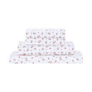 Modern Threads Soft Microfiber Printed Sheets - Luxurious Microfiber Bed Sheets - Includes Flat Sheet, Fitted Sheet with Deep Pockets, & Pillowcases Ivory Queen