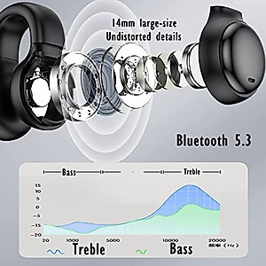 Bone Conduction Earbuds Head Set Wireless Bluetooth Ear Clip Bone Conduction Headphones Headset Earclip Earphones Induction Earphones Bone Conducting Clip On Headphones Open Ear Earbuds Clip On