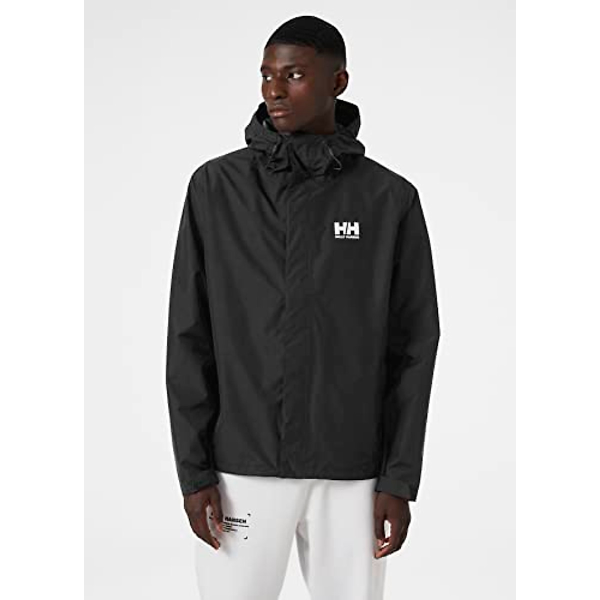 Helly Hansen Men's Seven J Waterproof Windproof Breathable Rain Jacket, 992 Black, Medium