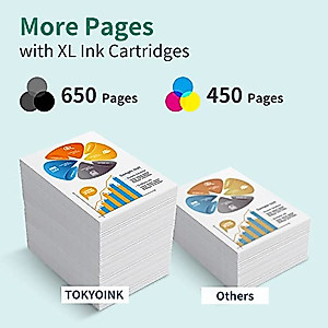 67XL Ink Cartridges Black&Color Combo Pack Remanufactured Replacement for HP 67 Ink HP67 HP67XL for HP 2723 2724 2725 2755 4122 4123 4140 4152 4155 6032 6034 6052 6058 6455 6458 6475