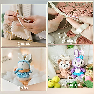 Yinsun 15x50g Acrylic Yarn Skeins 2625 Yards of Soft Yarn for Knitting Crafting Starter Crochet Kit Yarn Bulk for Adult and Kids Craft Projects