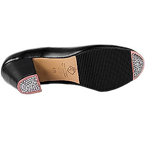 Miguelito 1670 Women's Flamenco Dance Shoes with Nails, Leather, Granada, 2.5" Heel, 7.5 US, 25 MX, Black