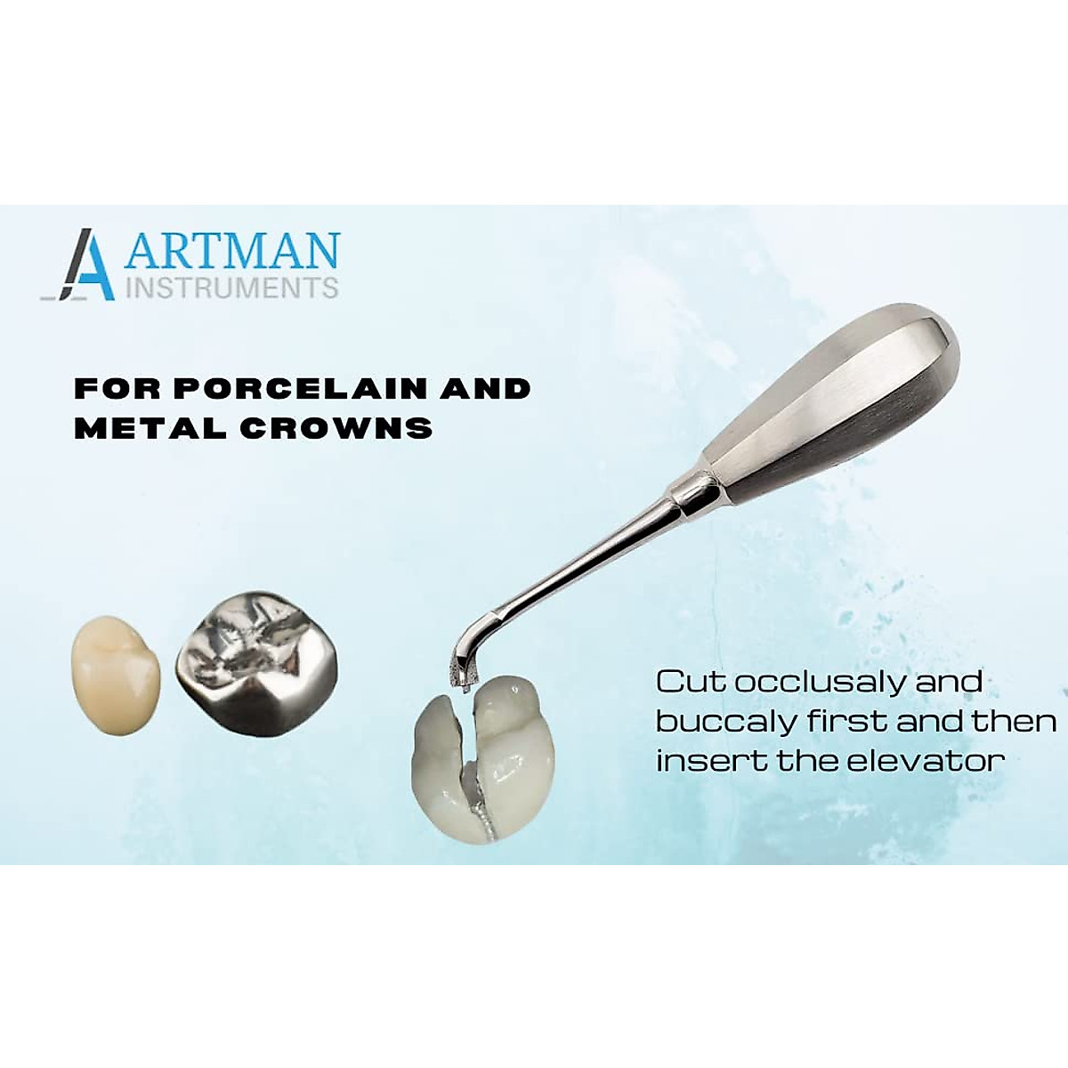 Dental Crown Splitter Crown Remover Crown Elevator Crown Spreader ARTMAN