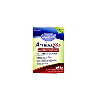 Hyland's Arnica Tablets 30X, Natural Homeopathic Bruising and Pain Relief, 50 Count (Pack of 6)