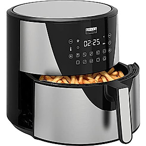 Bella Pro Series 8qt Touchscreen Digital Air Fryer, Stainless Steel