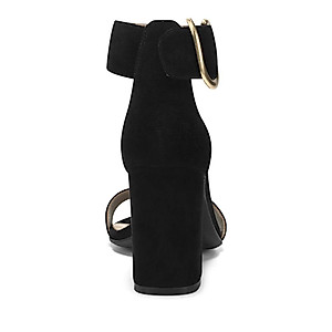 Aerosoles Women's Landon Heeled Sandal, Black Suede, 9.5