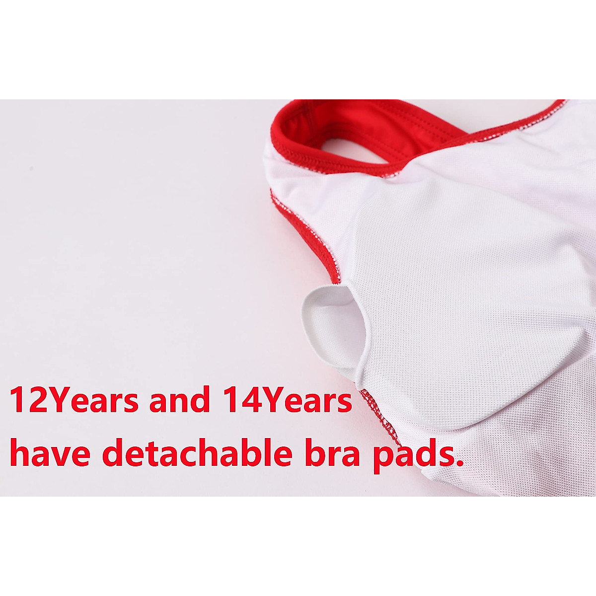 J.E Sterguard Athletic Girls' One Piece Swimsuit Have Removable Bra Padded and Lining Girls Bathing Suits Pro for Practice and Competition Girls Red Swimsuits Size 10-12 1286-7