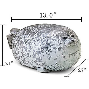 ETAOLINE Chubby Blob Seal Pillow Cute Seal Plush Toy Cotton Stuffed Animals (Small)