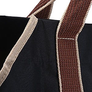 Large Canvas Log Tote Bag Carrier Indoor Fireplace Landman Firewood Totes Holders (1)