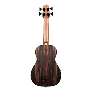 Kala UBASS-EBY-FSRW Striped Ebony Acoustic-Electric Ukulele Bass with Round Wounds