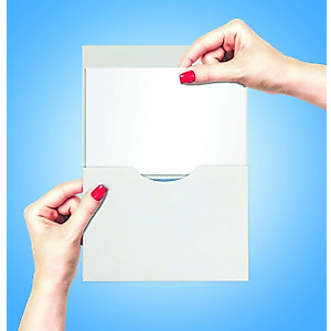 Better Office Products Photo Frame Note Cards for 4" x 6" Photos, 50 Pack, Photo Inserts with Envelopes (White, 50 Pack)