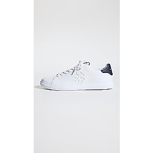 Tory Burch Women's Logo Howell Court Sneakers, White/Perfect Navy, 11 Medium US