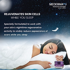 Mederma PM Intensive Overnight Scar Cream - Works with Skin's Nighttime Regenerative Activity - Once-Nightly Application Is Clinically Shown to Make Scars Smaller & Less Visible- 1.7 ounce