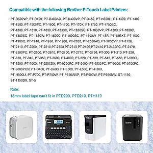 HOCALORT Label Tape Compatible with Brother Ptouch Label Maker Refills Tze241, Tz Tape 18mm Black on White Replacement for Brother P Touch Labeler Tape Use for Brother PT-D400AD PT-D600, 3-Pack