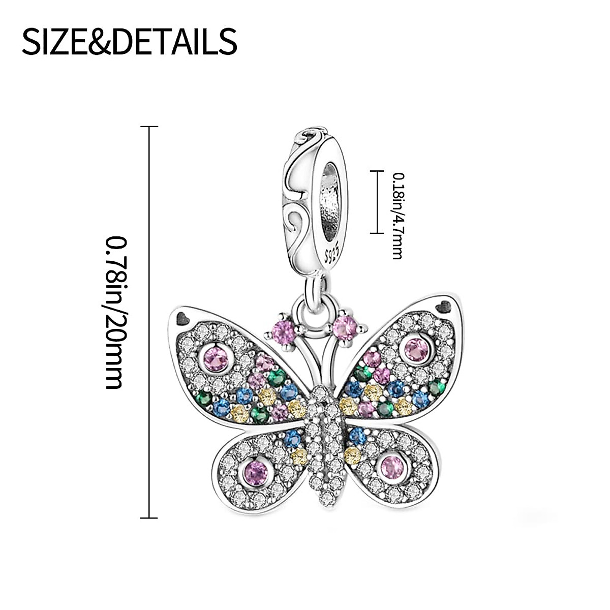 Pandach Animal Charm Bead fits Charms Bracelets for Woman-925 Sterling Silver Dangle Pendant Bead,Jewelry Beads Gifts for Women Bracelet&Necklace