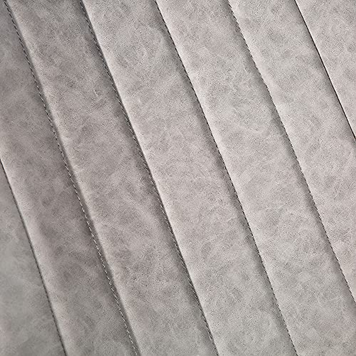 GIA Retro Armless Upholstered Side Dining Chair with Vegan Leather, Gray,Qty of 1