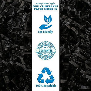 MagicWater Supply Crinkle Cut Paper Shred Filler (1/2 LB) for Gift Wrapping & Basket Filling - Black