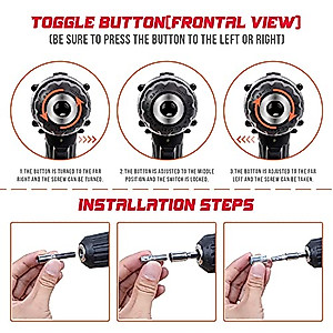 Dedeo Tool Set with Drill, 16.8V Cordless Hammer Drill Tool Kit, Cordless Drill/Driver Set with 3/8 Inch Keyless Chuck, 2PCS Battery and Charger for Home Tool Kit