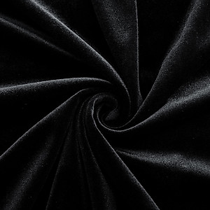 MaiMaiSuan Black Velvet Fabric by The Yard,1 Yard 60" Wide Soft Stretchy Velvet Cloth for Upholstery Sofa Chair Cover,DIY Sewing,Costume,Craft,Curtain
